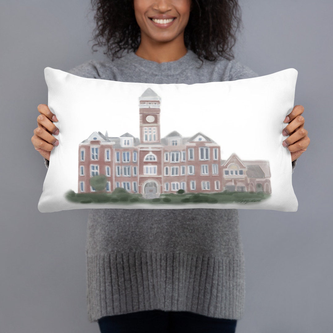 Tillman Hall - Clemson University - Throw Pillow - Gift, Graduation ...