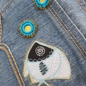 Denim Crossbody Mirror Fish - Etsy