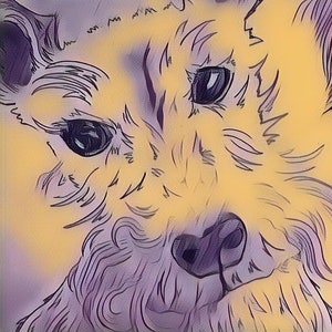 Personalised Cartoon Style Dog Portrait - Etsy