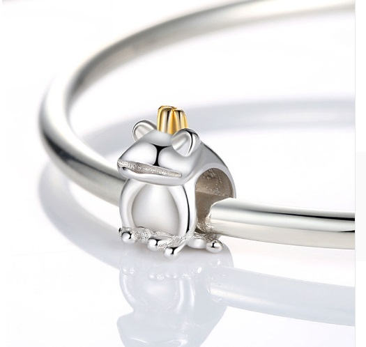 PRINCE FROG With Golden Crown Charm, Fits Pandora, Famous European ...