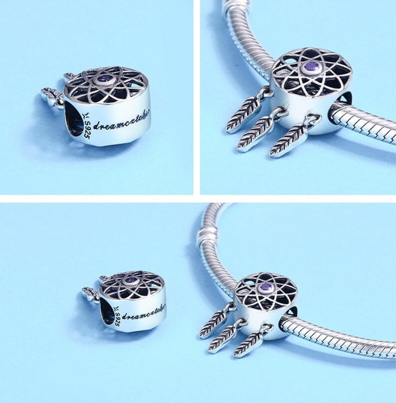 Dream Catcher Charm, 100% Real 925 Sterling Silver, Fits Pandora ...