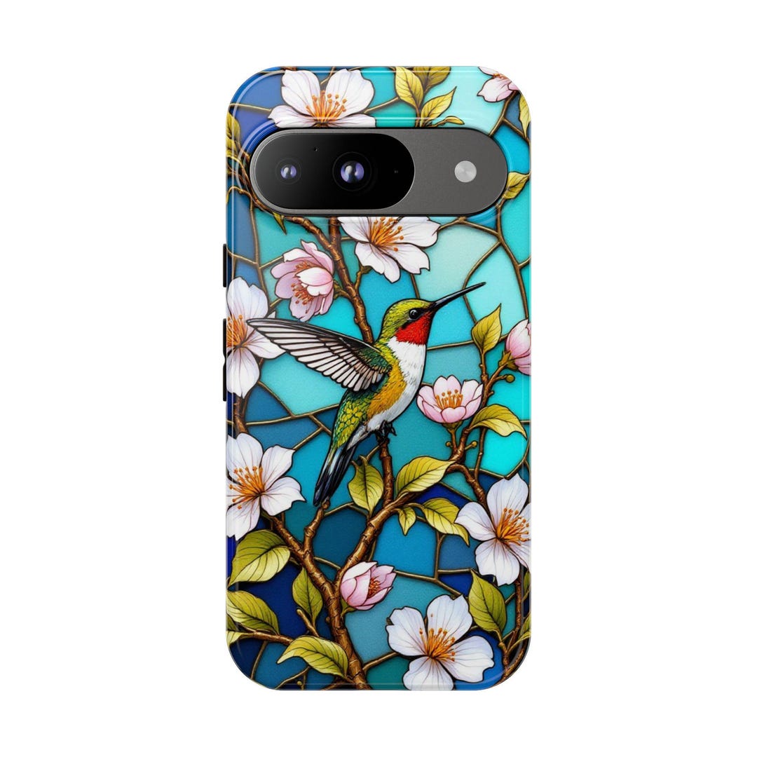Google Pixel Phone Cases, Stain Glass Effect, Hummingbird Art Tough ...