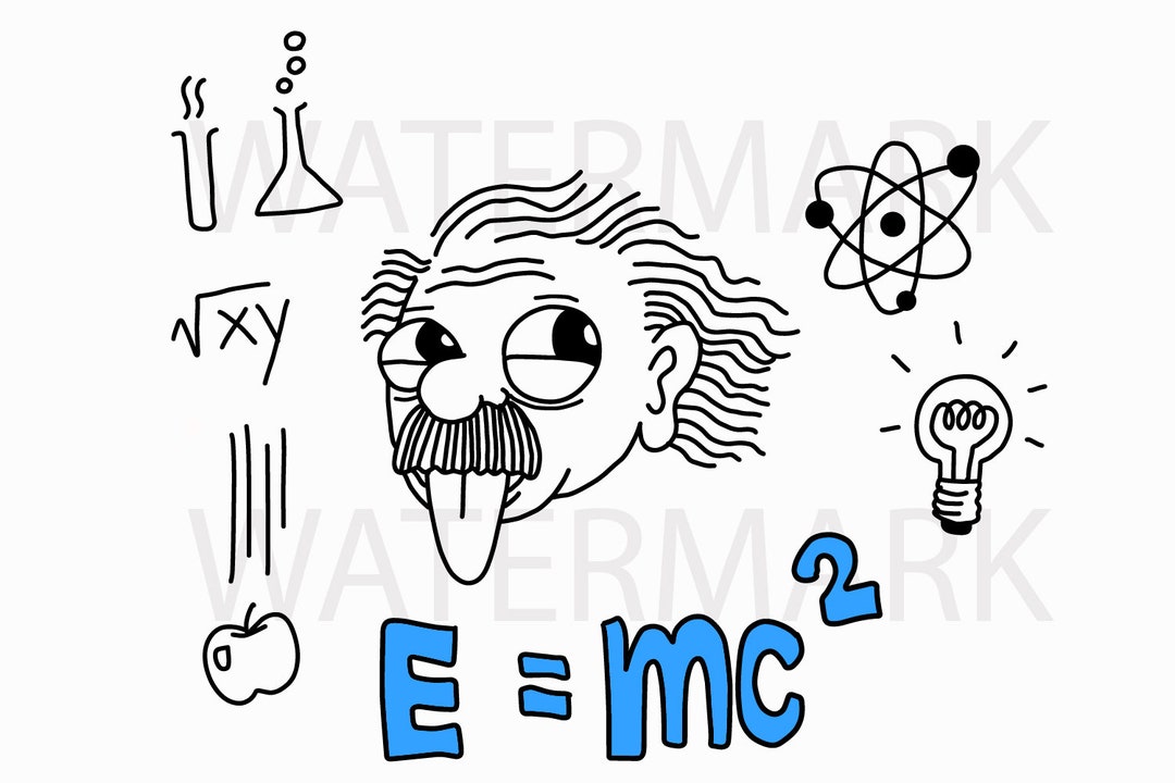 Emc2 With Science Symbol JPG PNG SVG Hand Drawing Image Digital Files ...