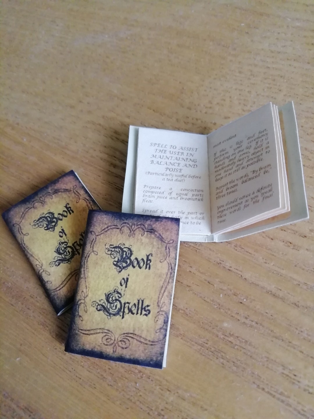 Miniature Steampunk Spell Book Tiny Book of Spells - Etsy UK