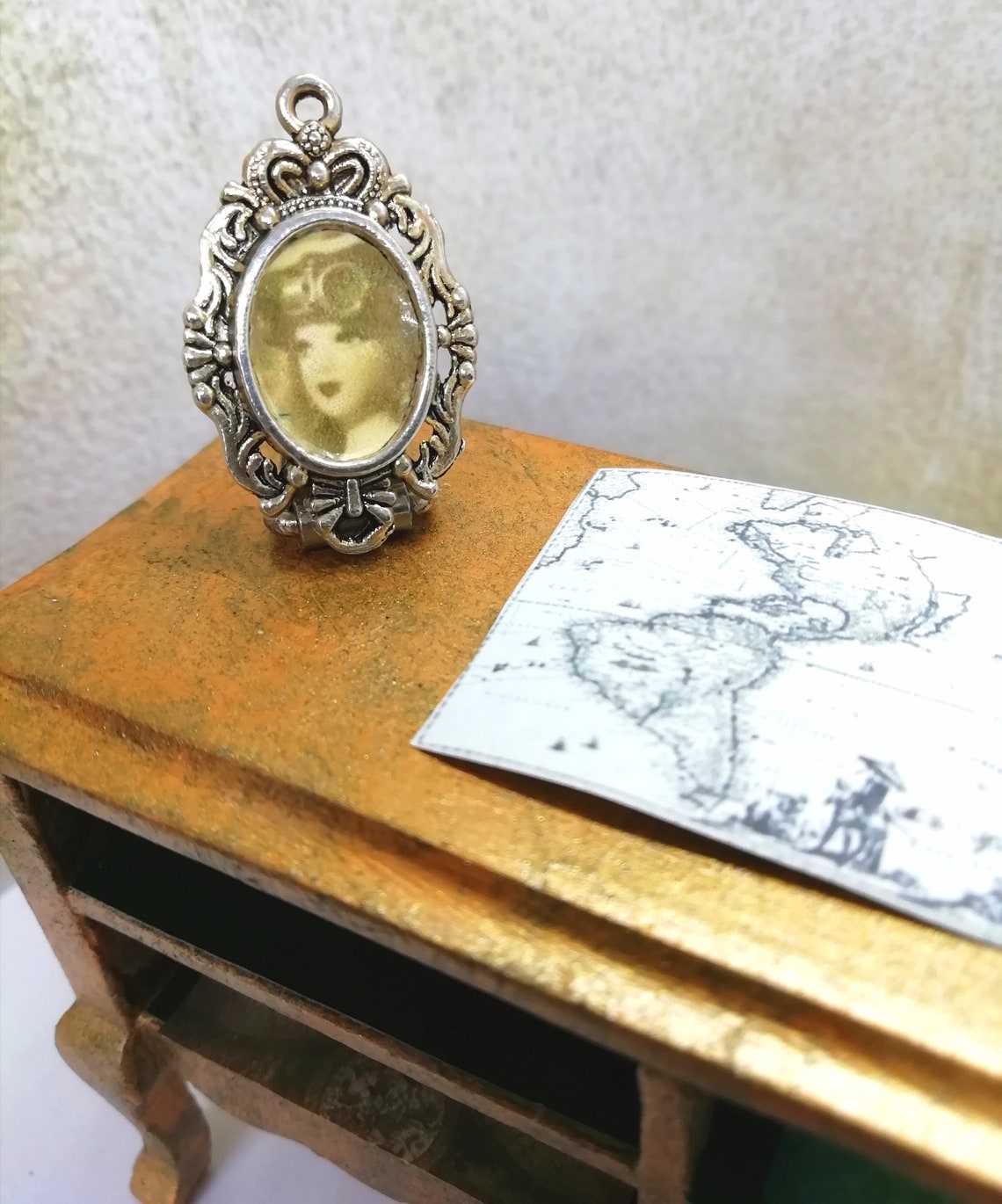 12th Scale Wooden Dollhouse Map Chest OOAK Upcycled - Etsy UK