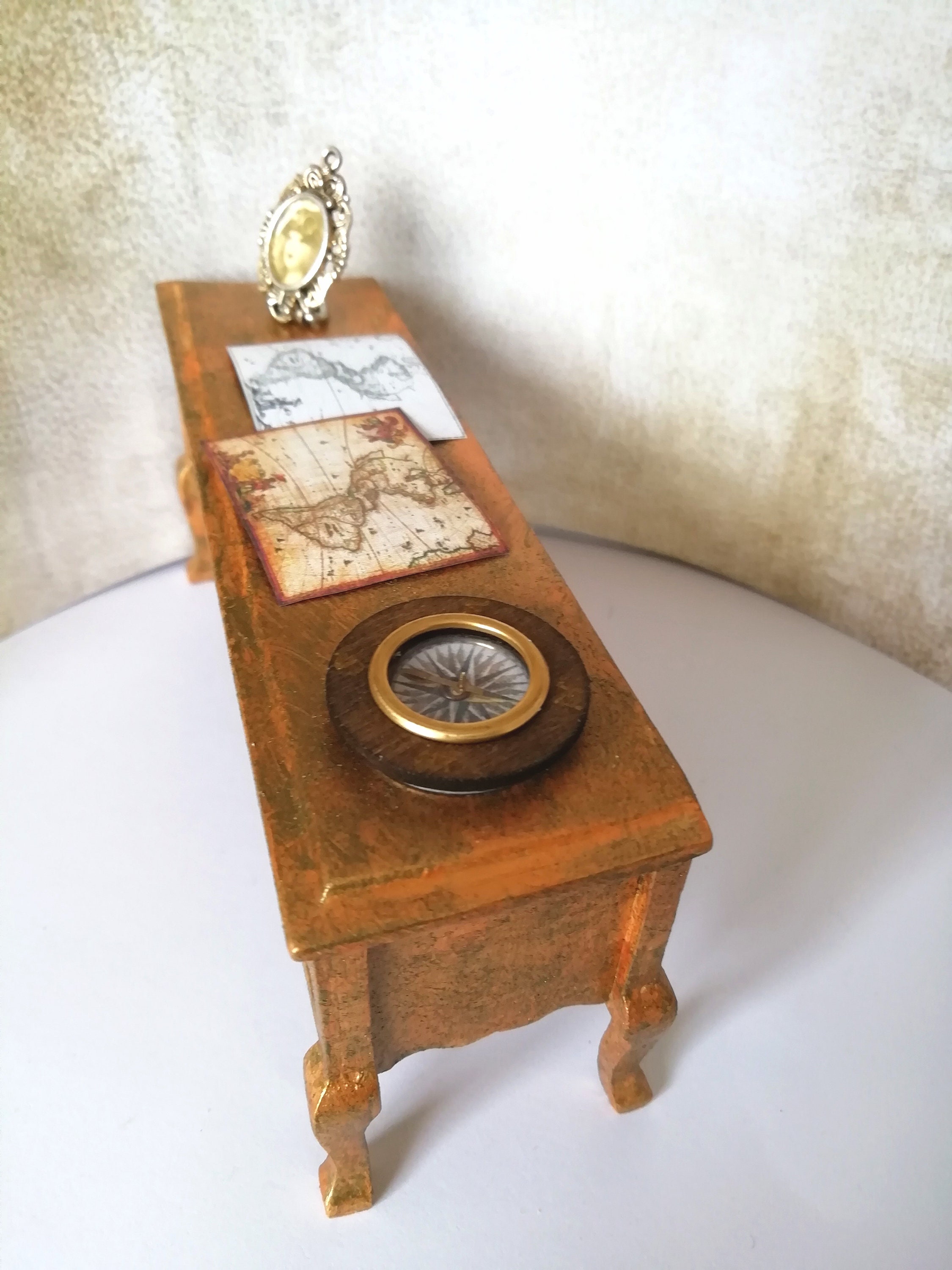 12th Scale Wooden Dollhouse Map Chest OOAK Upcycled - Etsy UK