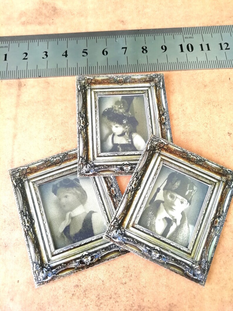 PRINTABLE Dollhouse Portrait Set Framed 12th Scale Wall Art ...