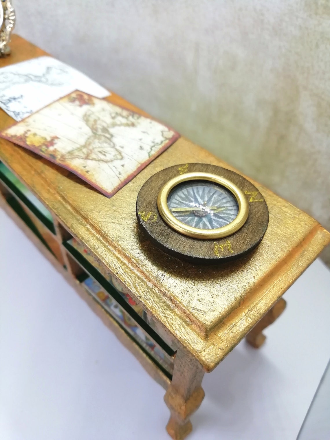 12th Scale Wooden Dollhouse Map Chest OOAK Upcycled - Etsy UK