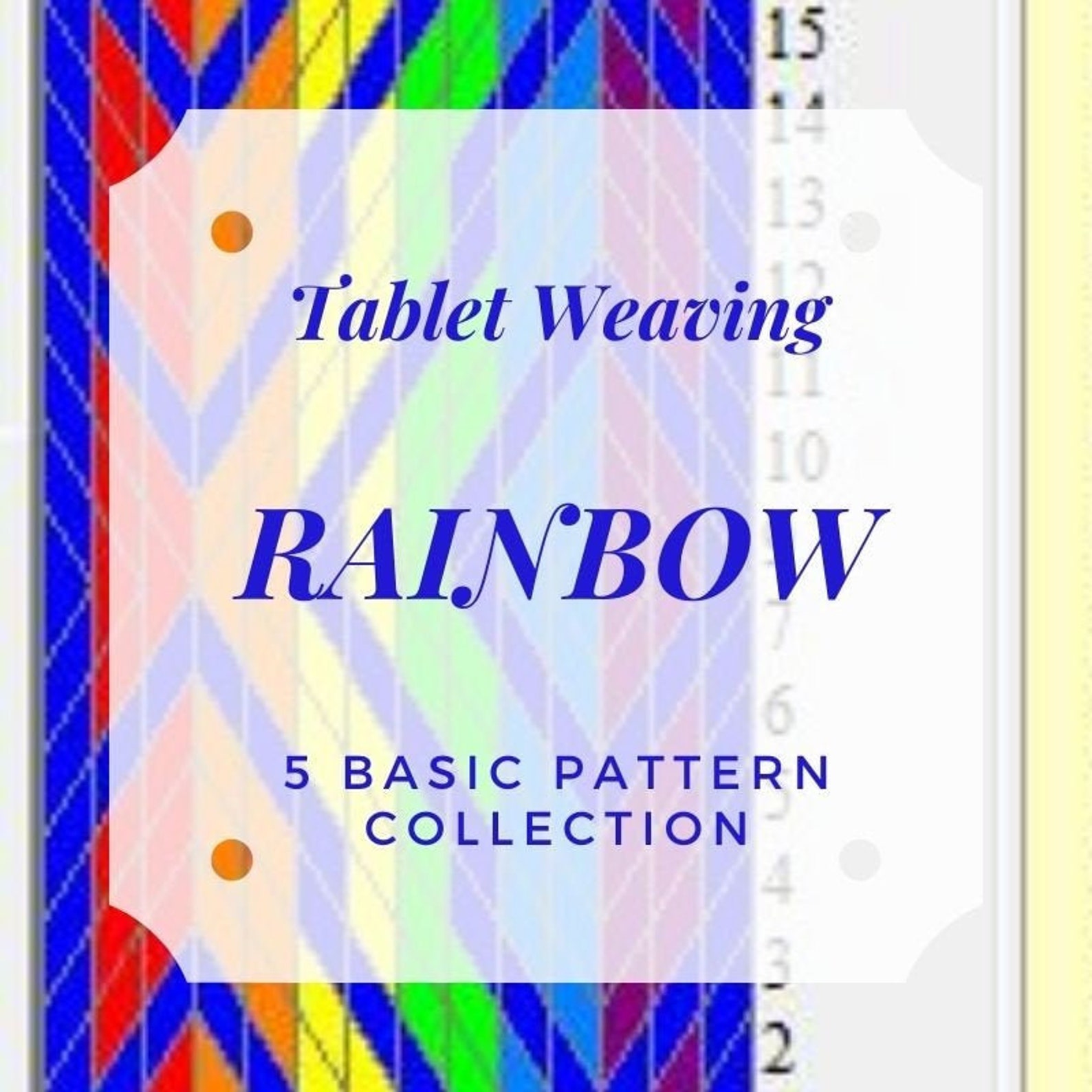 Rainbow Tablet Weaving Patterns Light Spectrum Basic Chart to | Etsy