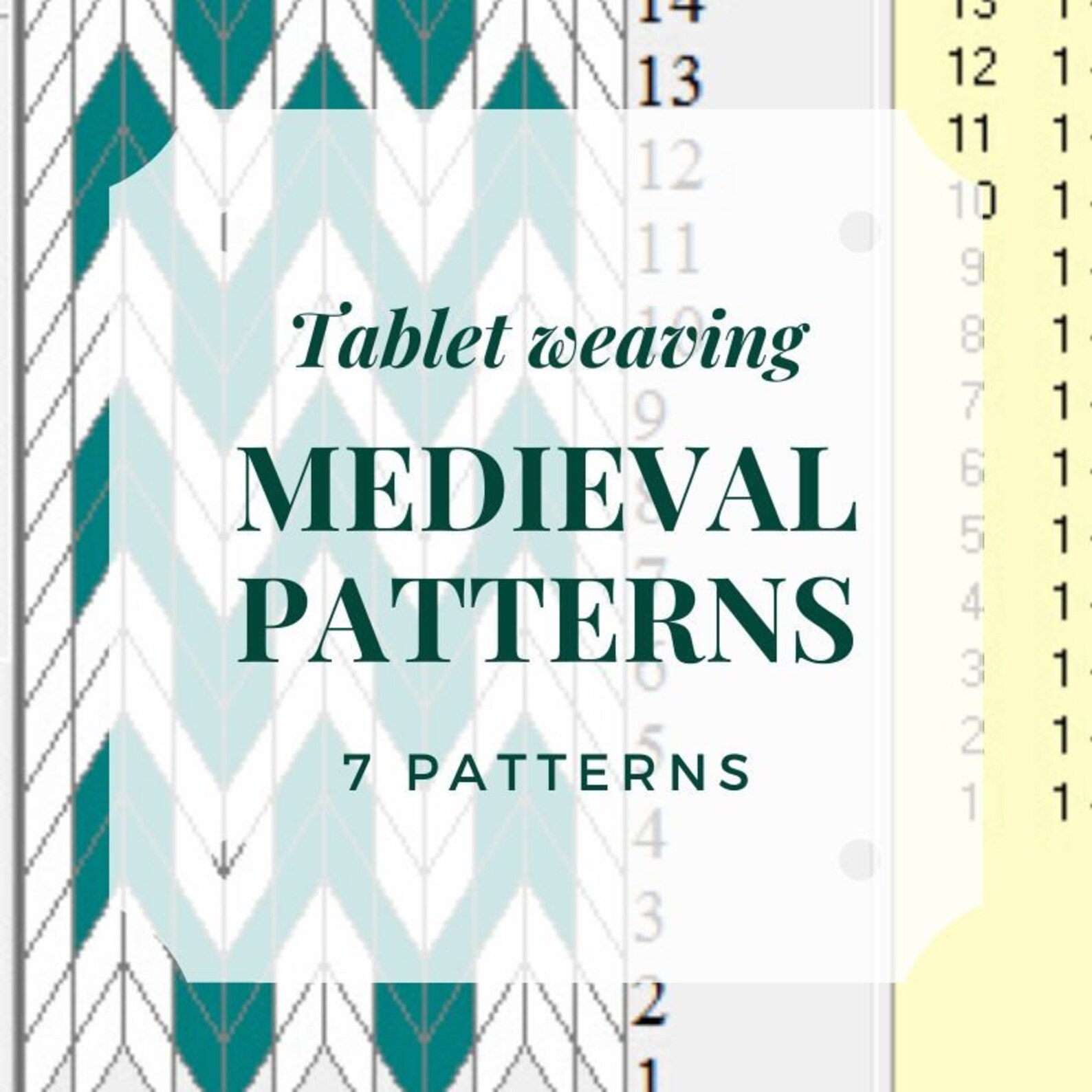 Medieval Tablet Weaving Patterns Based on Sforza's | Etsy