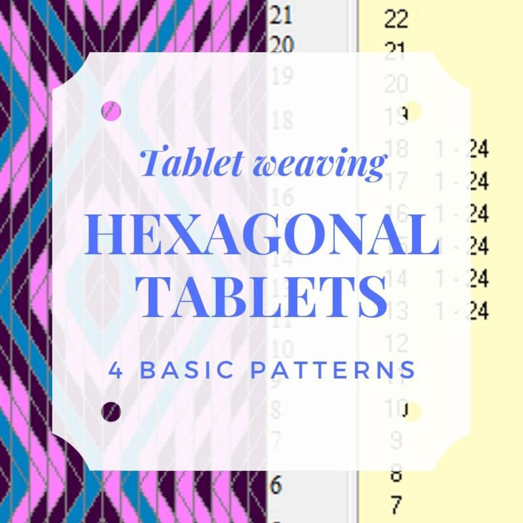 Hexagonal Tablet Weaving Patterns, Basic Chart to Create Colorful Belts ...