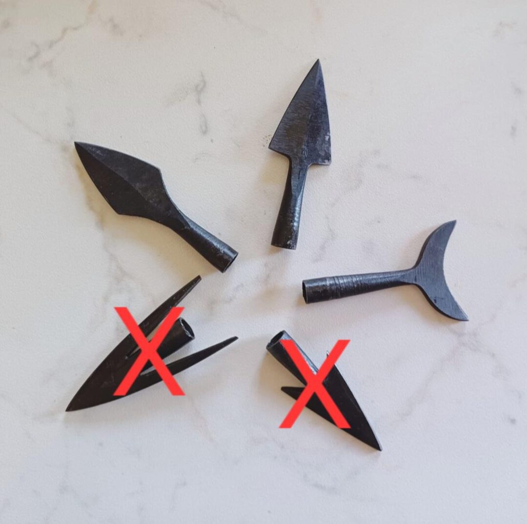 Steel Forged Historical Arrowhead, Arrowhead for Teaching on Medieval ...