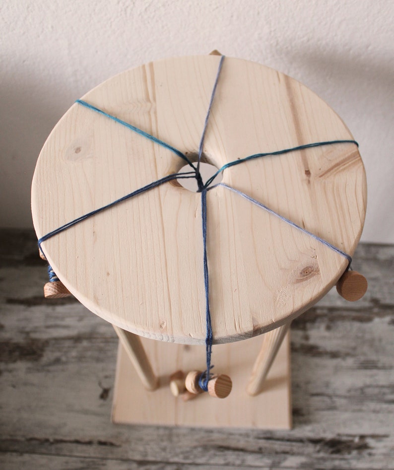 Marudai stand for japanese kumihimo loom kit with wood reels | Etsy