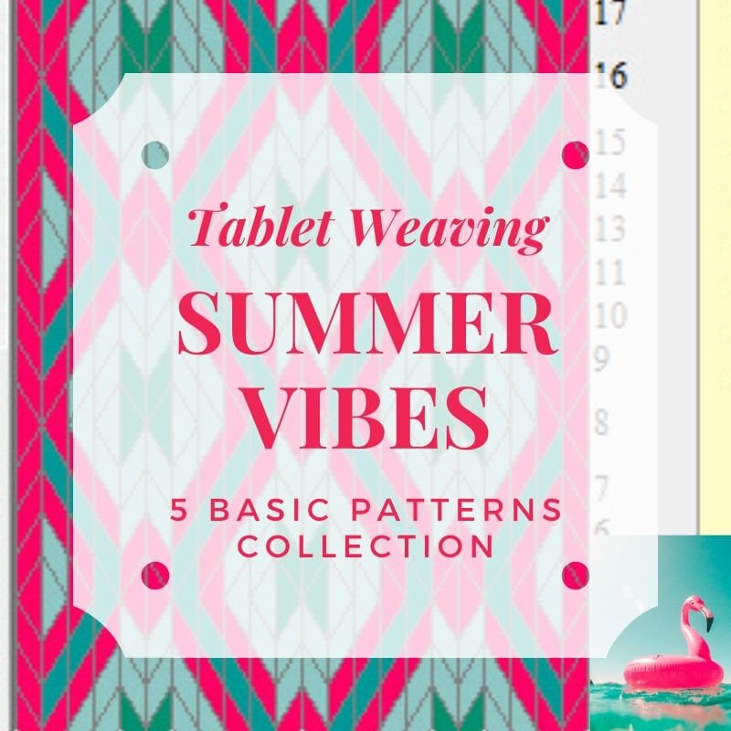 Summer Tablet Weaving Patterns Summer Vibes Basic Chart to | Etsy