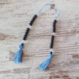 Wooden and Glass Paternoster, Medieval Prayer Beads, Small Rosary for ...