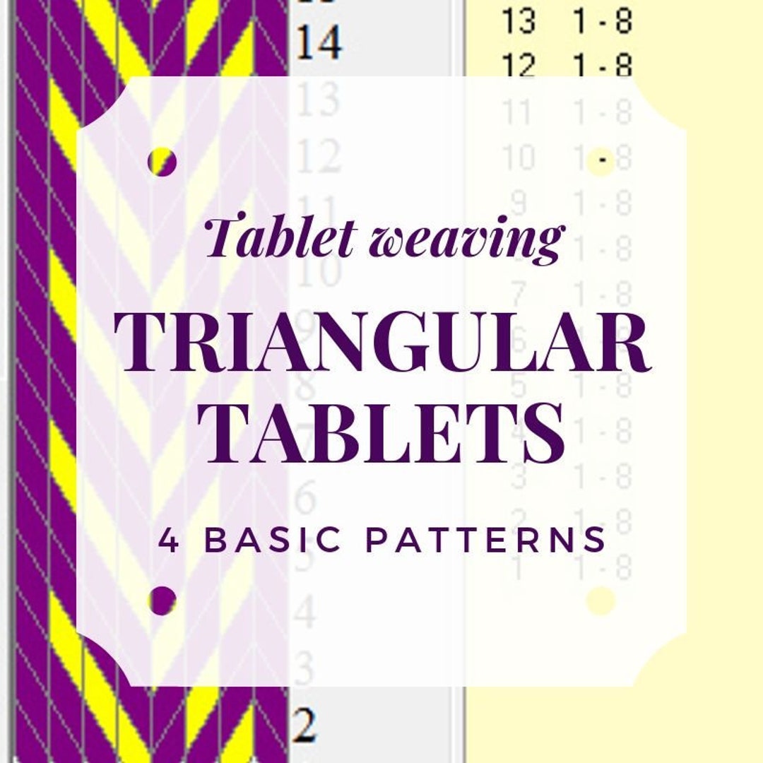 Triangular Tablet Weaving Patterns, Colorful Illustrations (PDF File ...