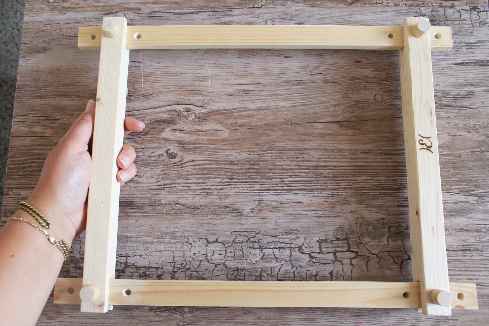 Medieval embroidery hoop rectangular frame adjustable size | Etsy