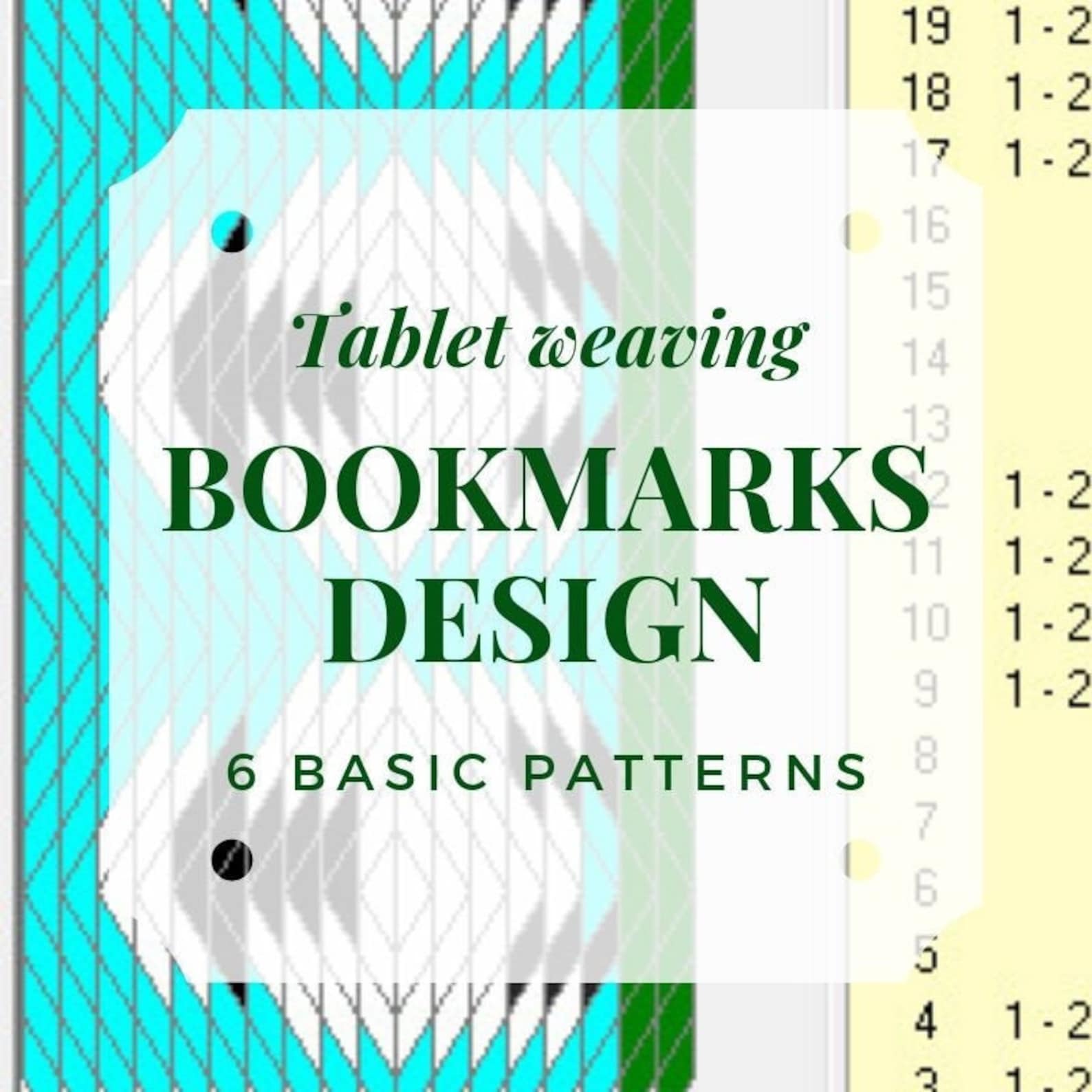 Tablet Weaving Bookmark Patterns, Basic Chart to Create Colorful ...