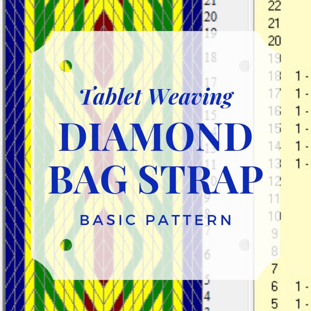 Bag Strap Tablet Weaving Pattern Diamond, Card Weaving Tutorial for ...