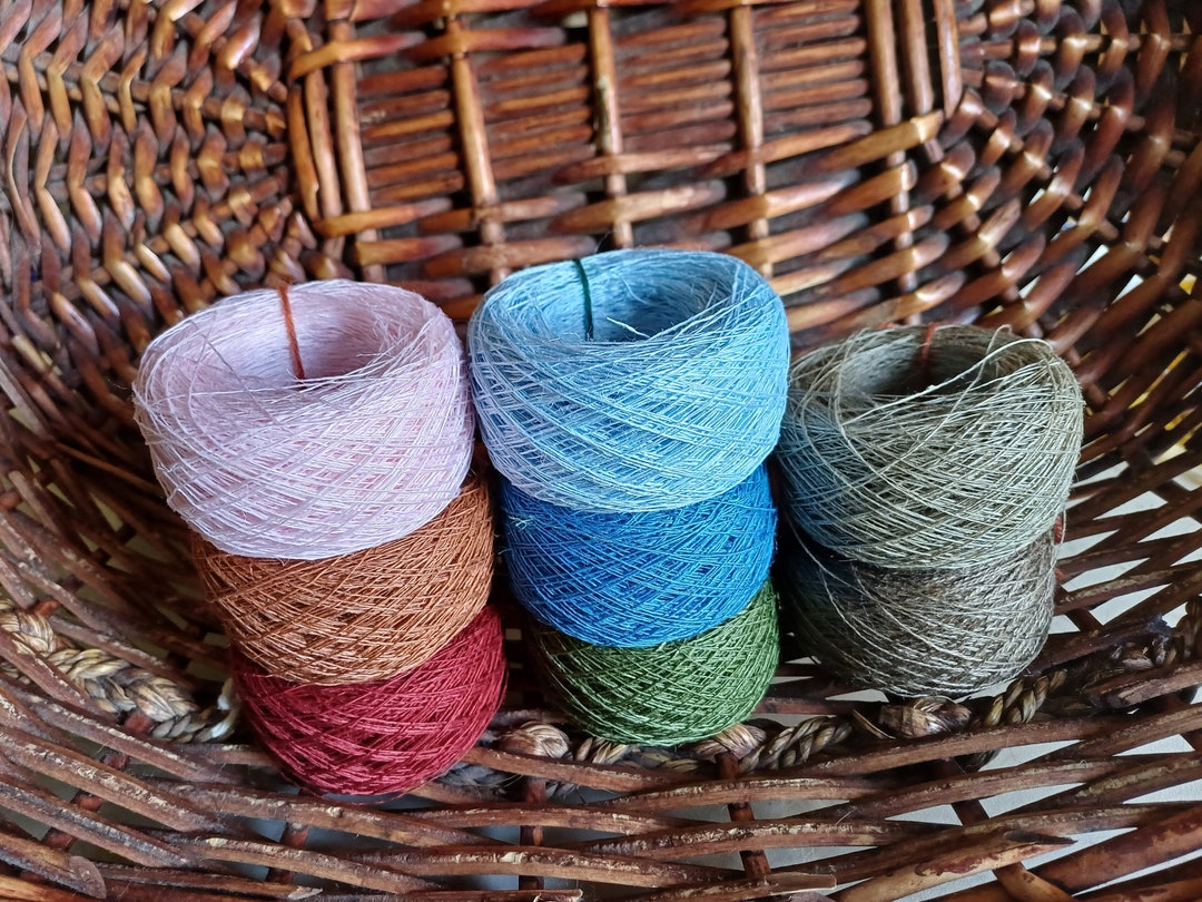 Linen Yarn for Weaving, Sewing and Embroidery 25 Gr, Thread for Living ...