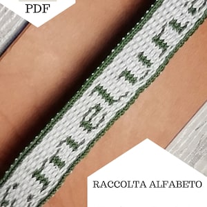 Alphabet Double Face Tablet Weaving Patterns, Uppercase and Lowercase ...