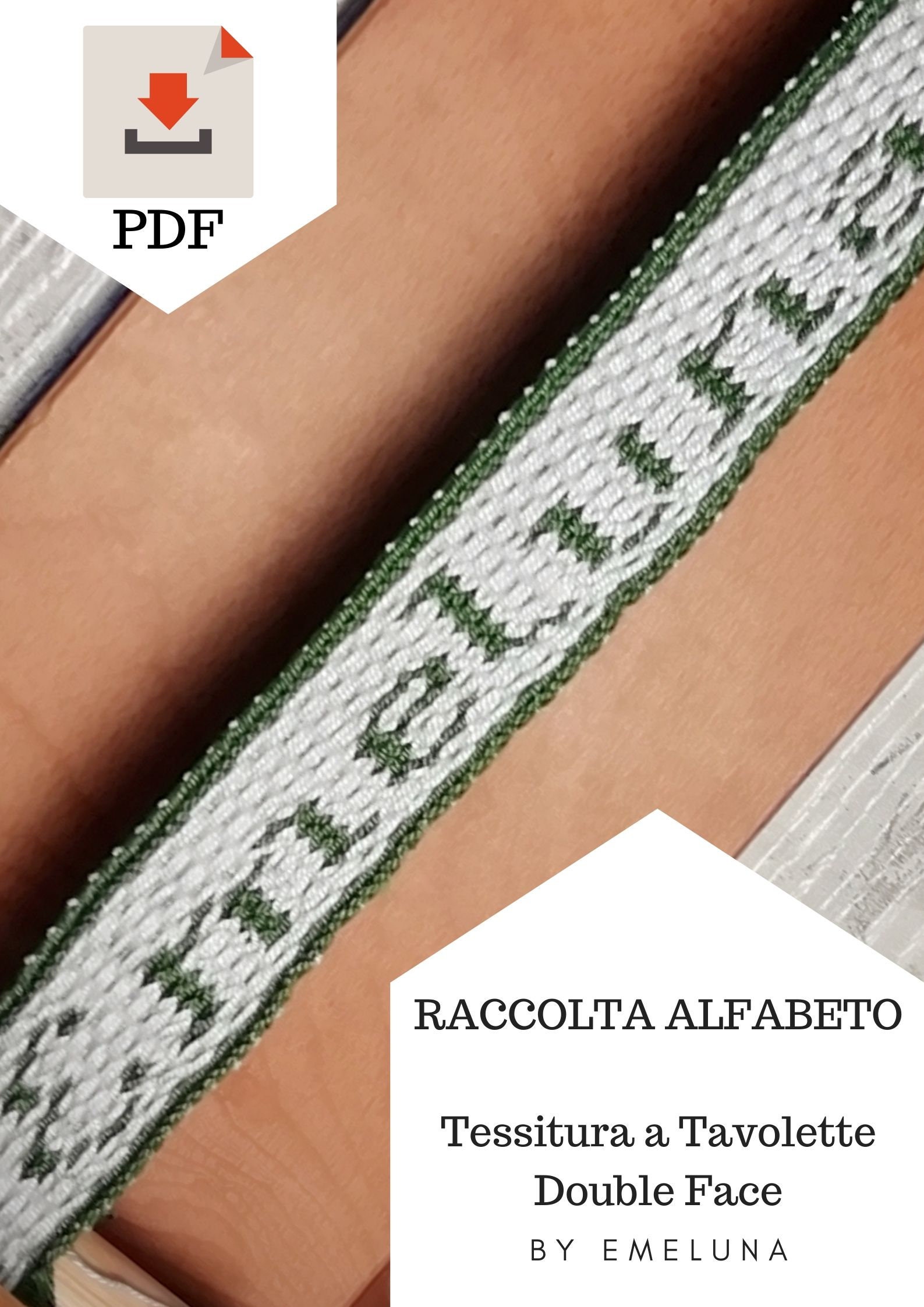 Alphabet double face tablet weaving patterns uppercase and | Etsy