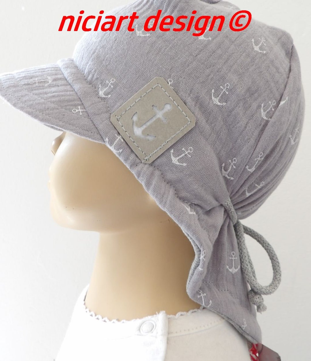 Summer Hat Muslin Hat Neck Protection Muslin Summer Hat Peaked Cap Sun ...