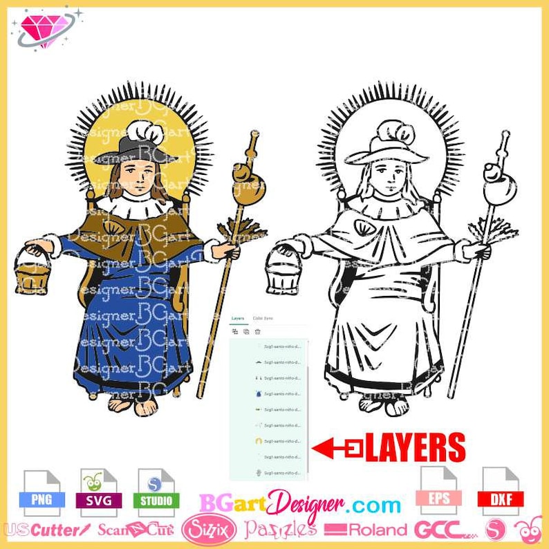Santo Niño De Atocha Svg, the Holy Child of Atocha Svg, Religious ...