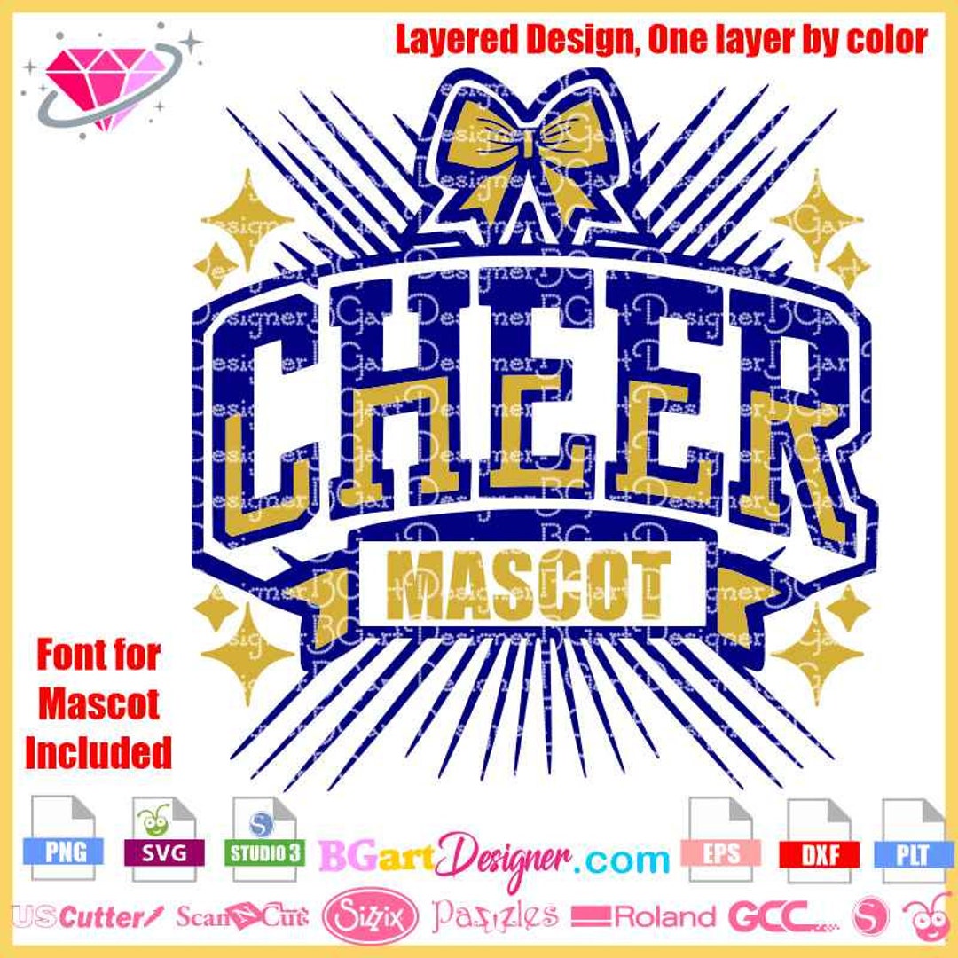 Cheer Mascot SVG Cut File for Cricut and Silhouette - Cheerleading T ...