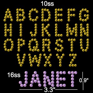 Super Small Rhinestone Alphabet Rhinestone TTF Font - Etsy