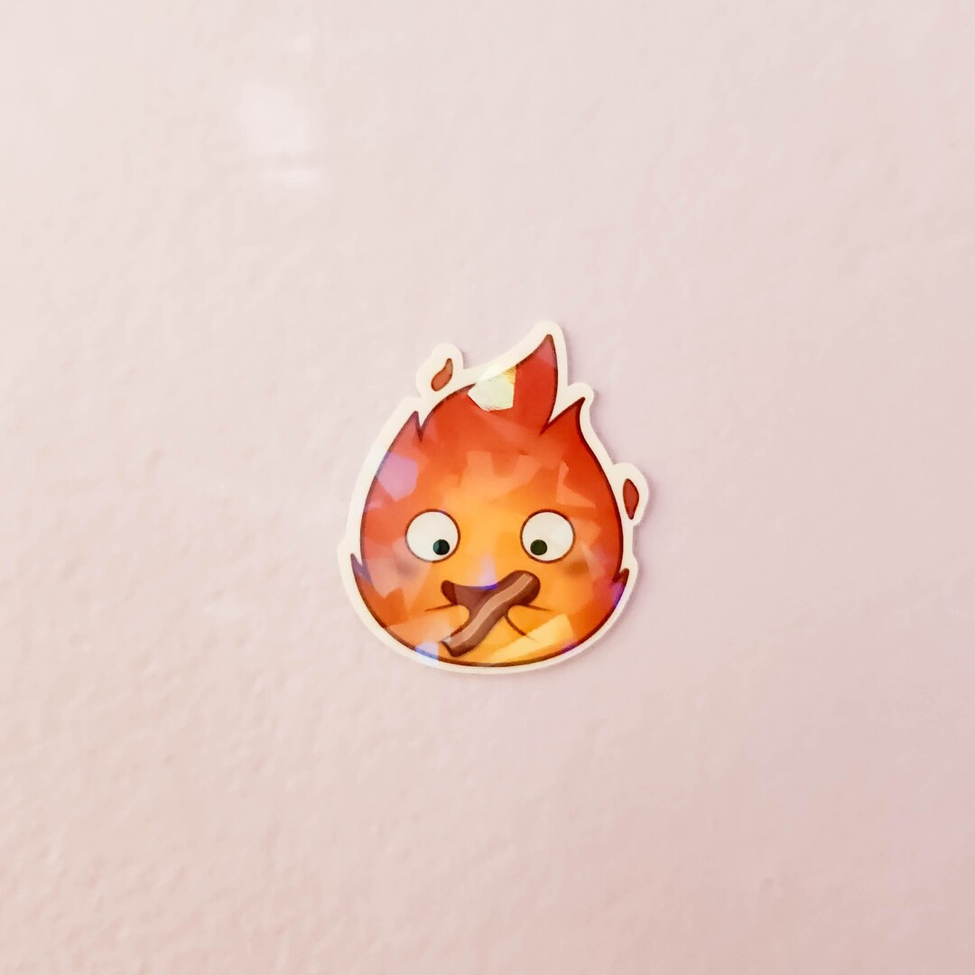 Calcifer Eating Bacon - Howls Moving Castle Studio Ghibli - Vinyl ...