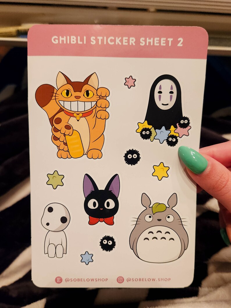 Studio Ghibli Sticker Sheet 2 Stickers - Etsy