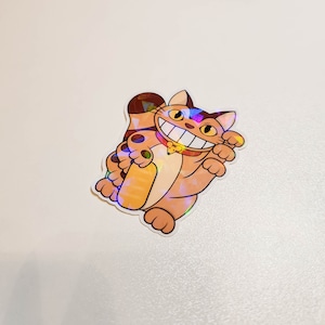 Catbus Lucky Cat - Studio Ghibli - Vinyl Sticker - Etsy
