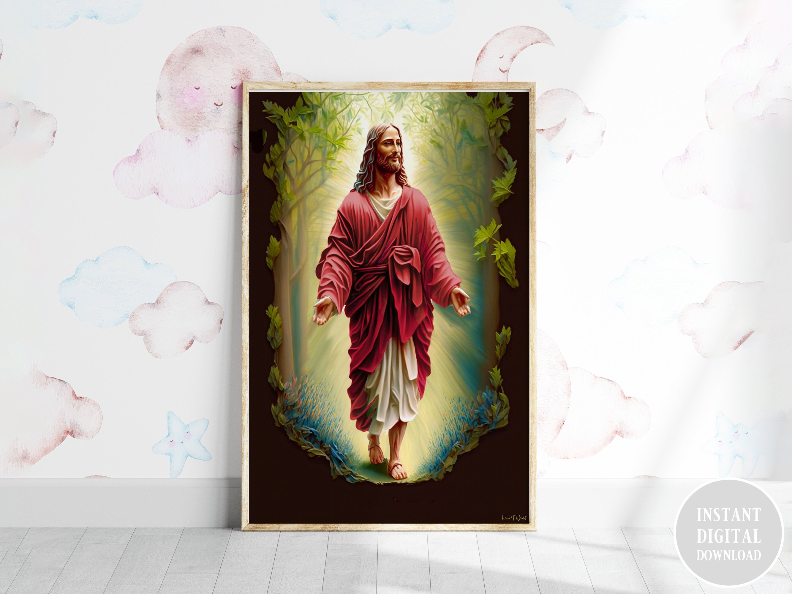 Redeemer - Jesus Returns in Red Robe Children's Wall Art, Picture of ...