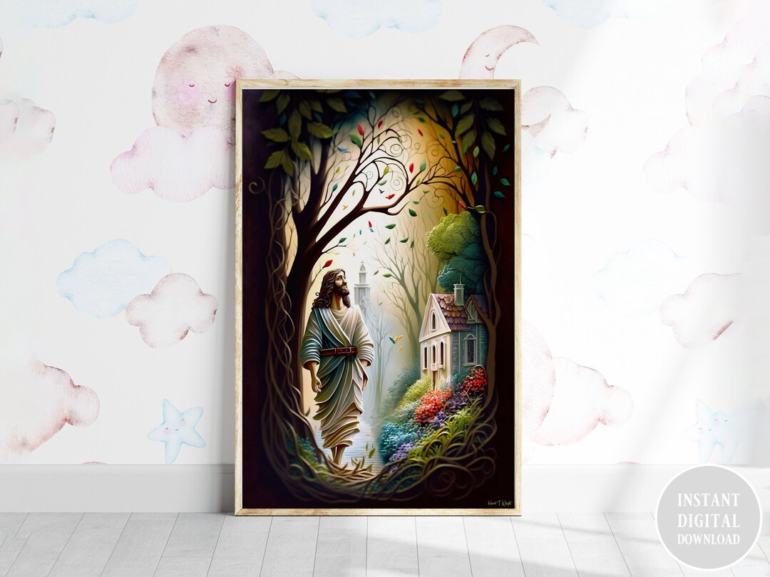 The Savior in Our Midst - Smiling Savior Walking Our Streets Kids Room ...