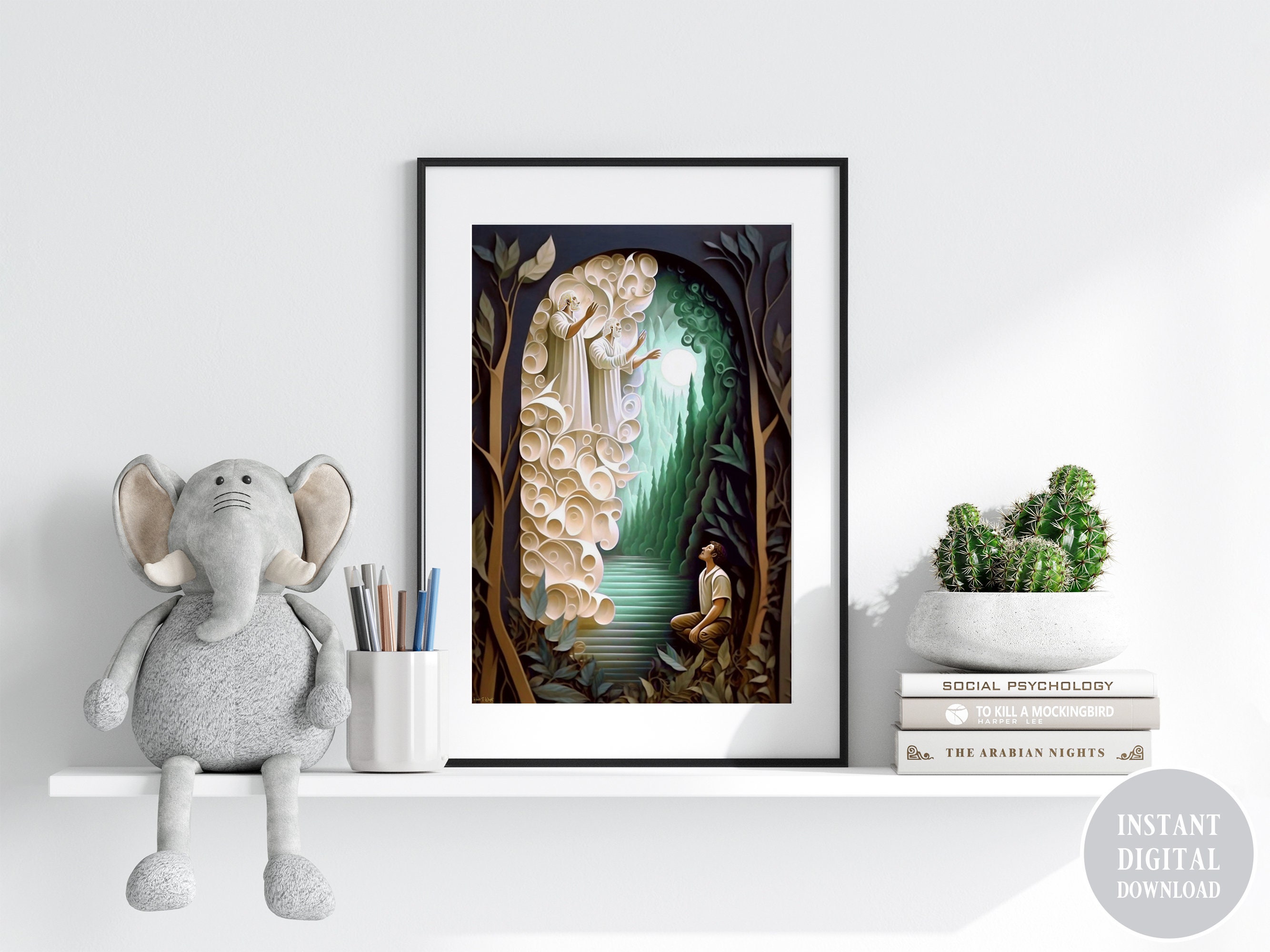 The First Vision - LDS Art, Kids Room Decor, Joseph Smith and Jesus ...