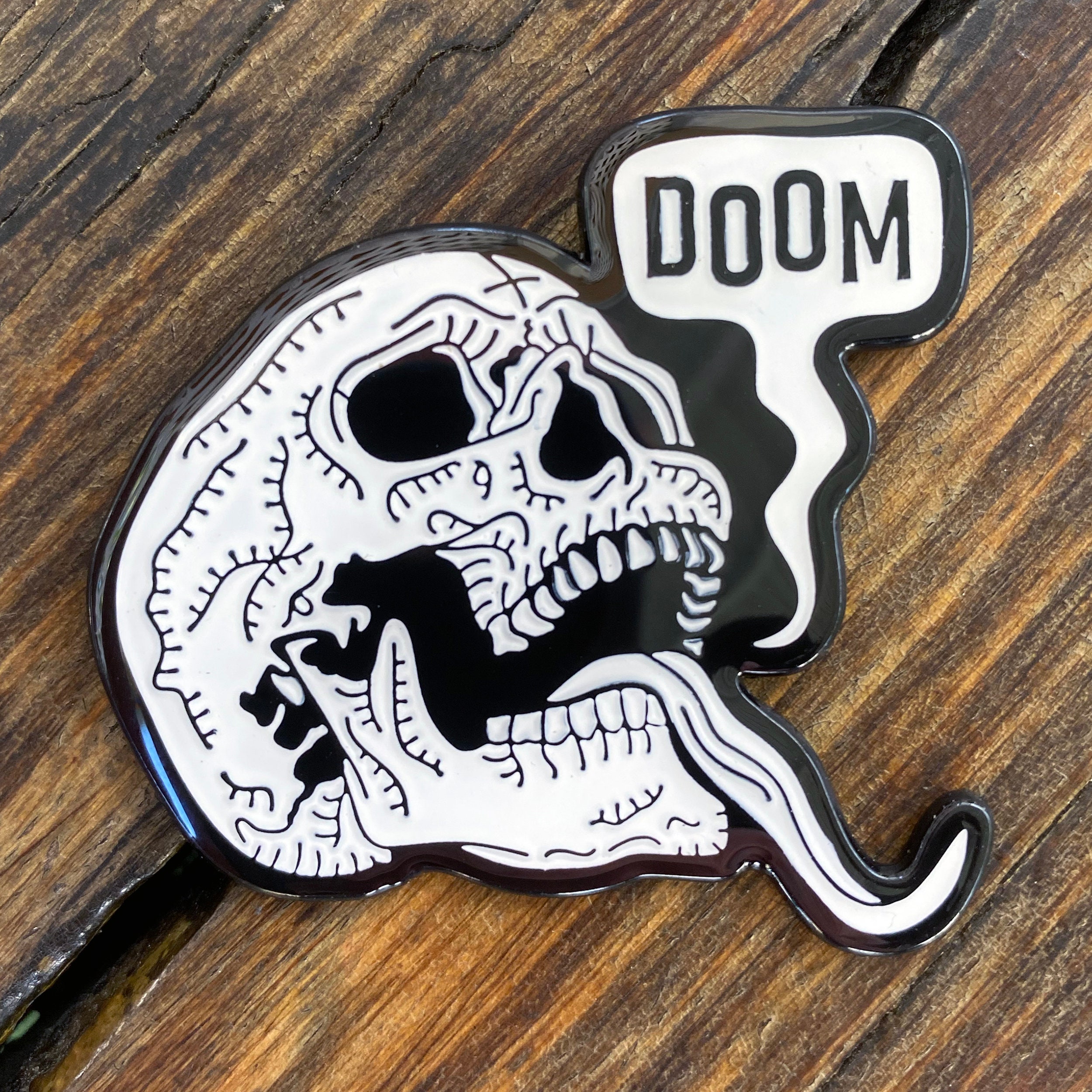 DOOMSKULL Lapel Pins - Etsy