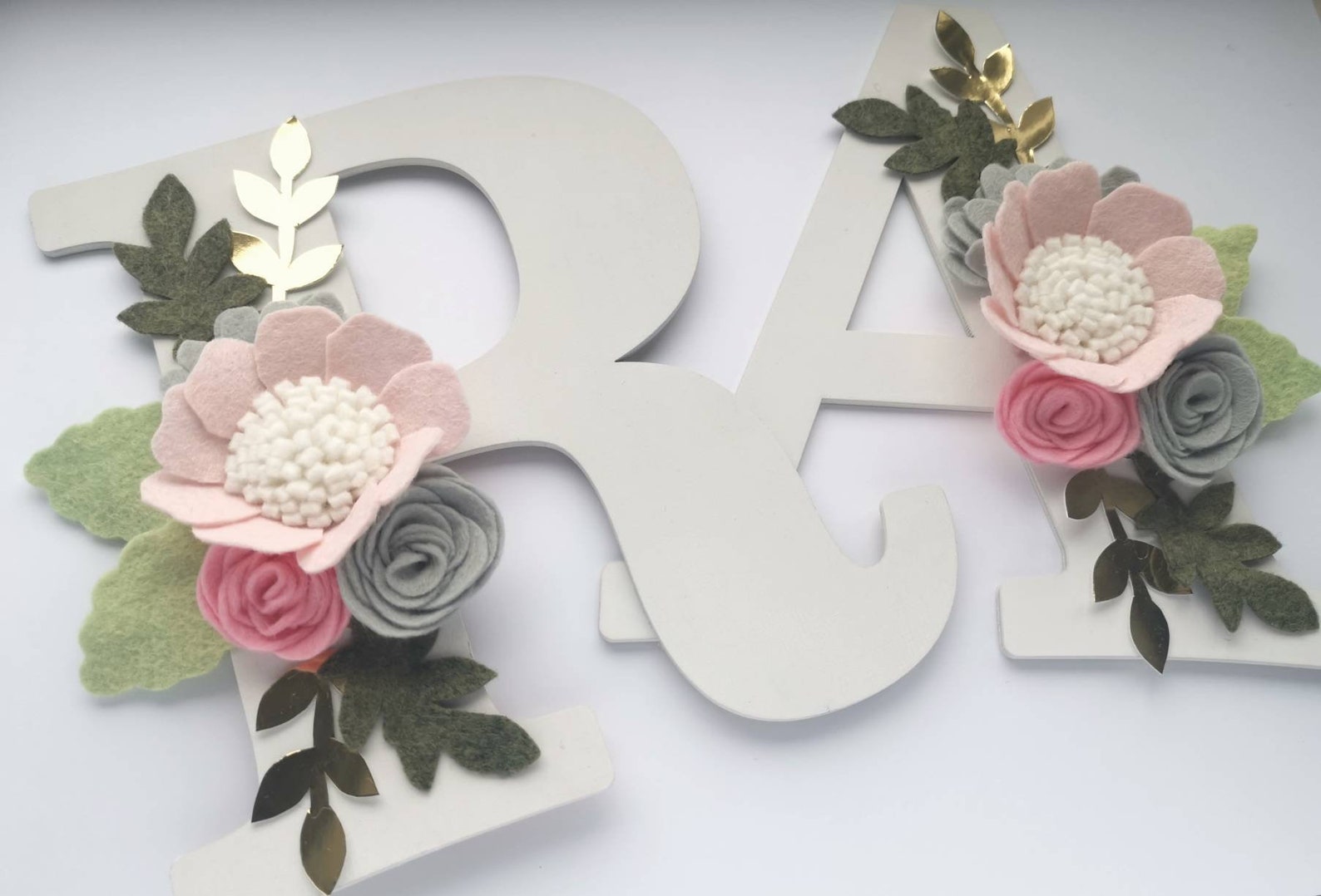 Personalised Floral Letter Baby Room Decor Nursery Wall Decor | Etsy