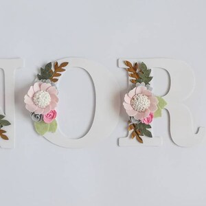 Personalised Floral Letter Baby Room Decor Nursery Wall Decor | Etsy