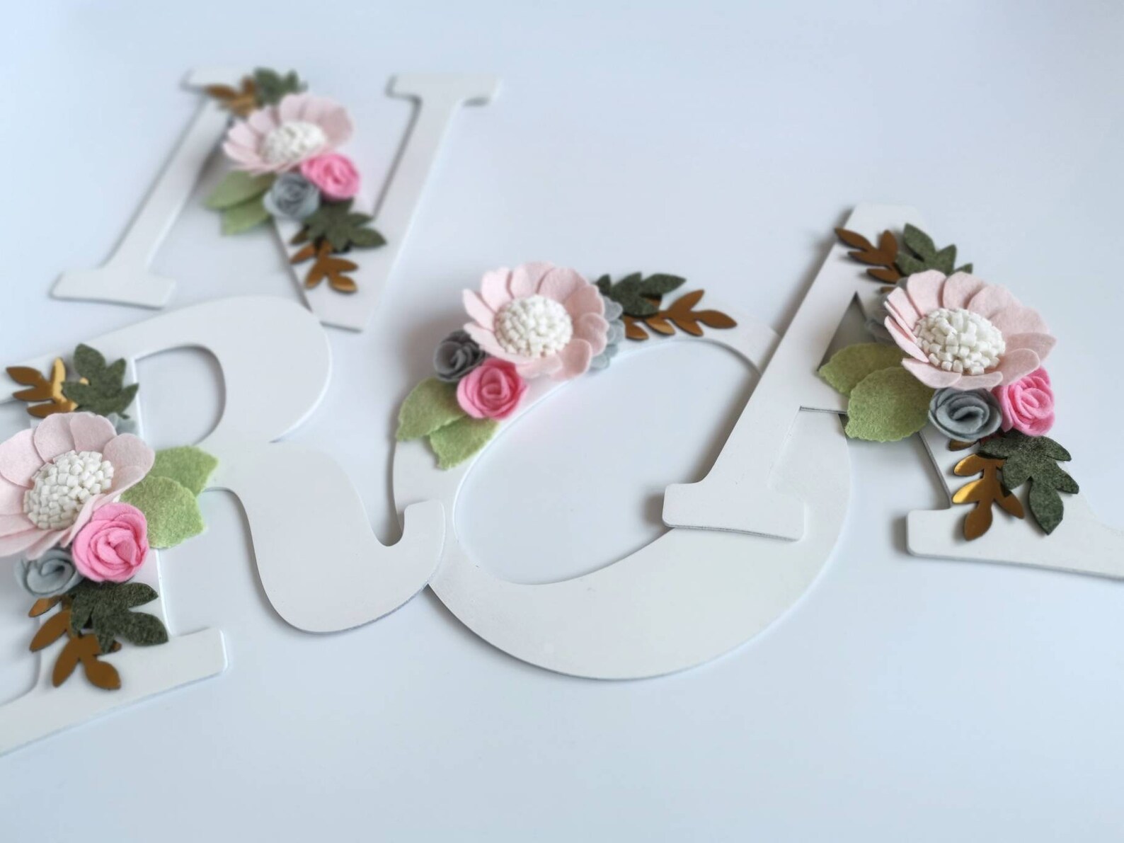 Personalised Floral Letter Baby Room Decor Nursery Wall Decor | Etsy