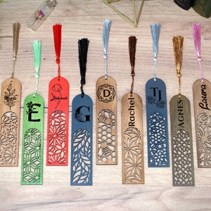 Custom Wood Bookmarks 9 Different Pattern Available, Personalized Gifts ...