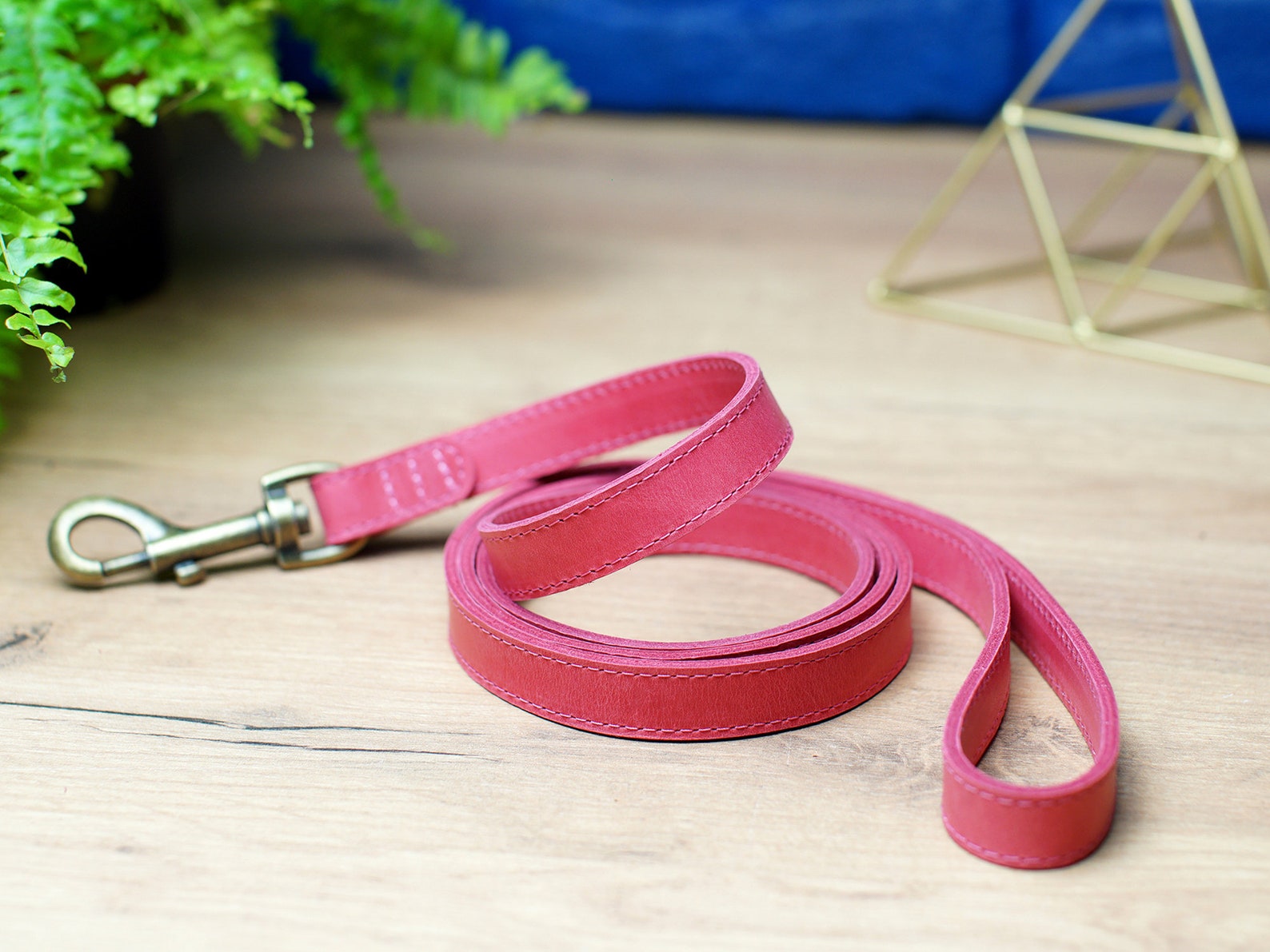 Leather Dog Leash 5FT, Personalized Dog Leash With Handle, Custom Dog ...