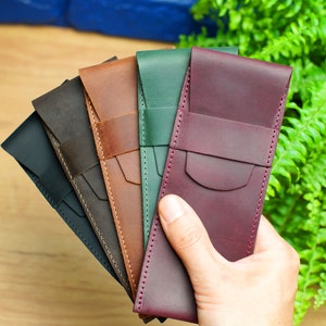 Personalized Pen Holder, Leather Pen Holder, Engraved Pen Case ...