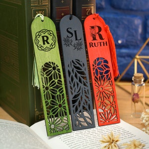 Custom Wood Bookmarks 9 Different Pattern Available, Personalized Gifts ...