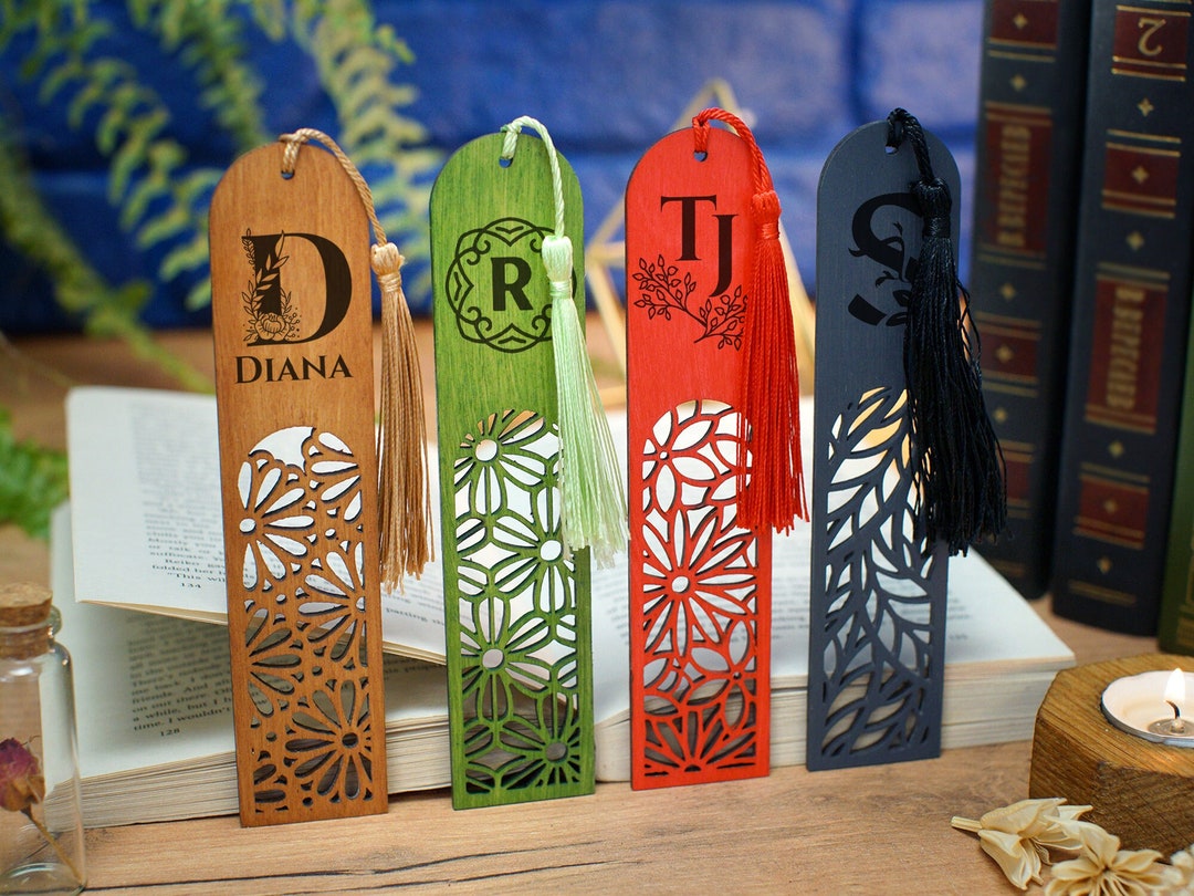 Personalized Wood Bookmarks, Gift for Book Lovers, Custom Wood Bookmark ...