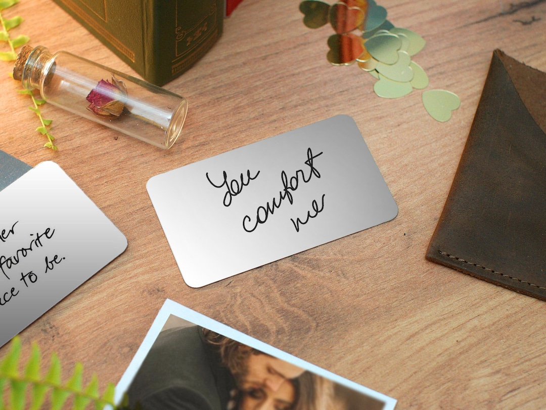 Personalized Message Metal Wallet Card, Engraved Metal Card With ...