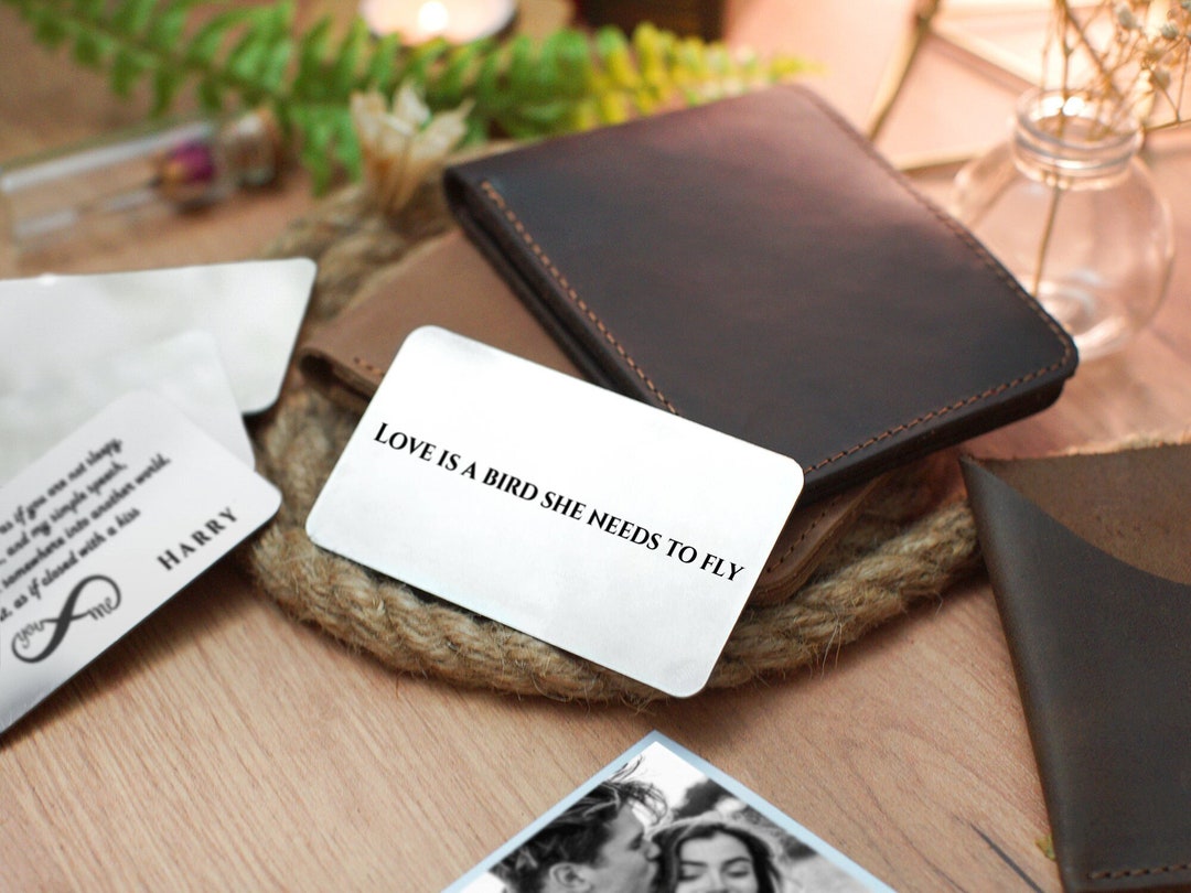Personalized Metal Wallet Card With Photo, Custom Wallet Insert Card ...