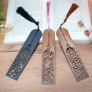 Custom Wood Bookmarks 9 Different Pattern Available, Personalized Gifts ...