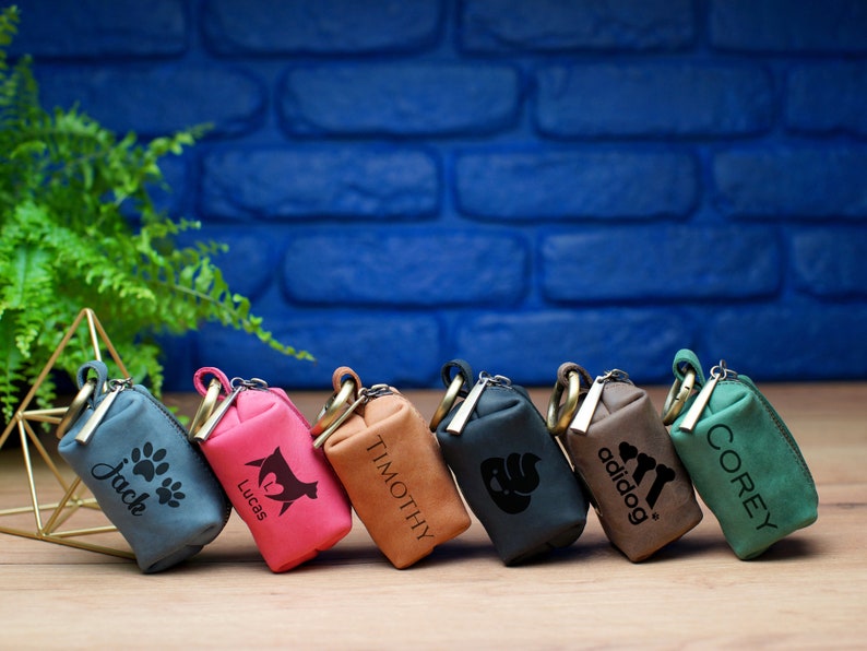 Custom Dog Poop Bag Holder Leather Dog Poop Bag Dispenser - Etsy