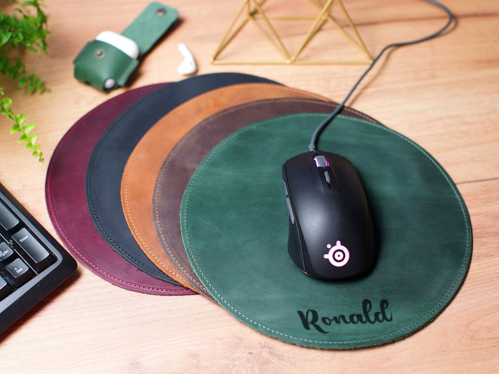 Leather Mouse Pad 5 Colors Available Personalized Mouse Pad - Etsy